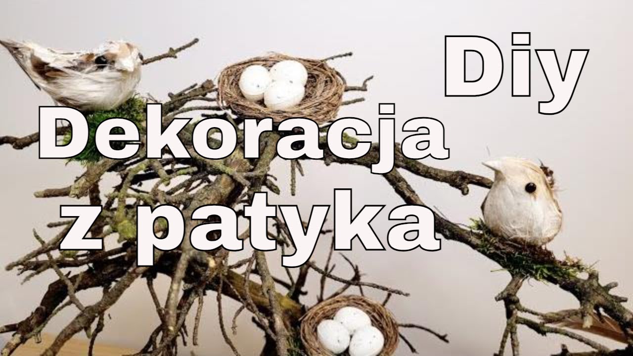 DIY WIELKANOCNE DRZEWKO - DEKORACJA Z PTASZKAMI | Domowe pasje Anki ...