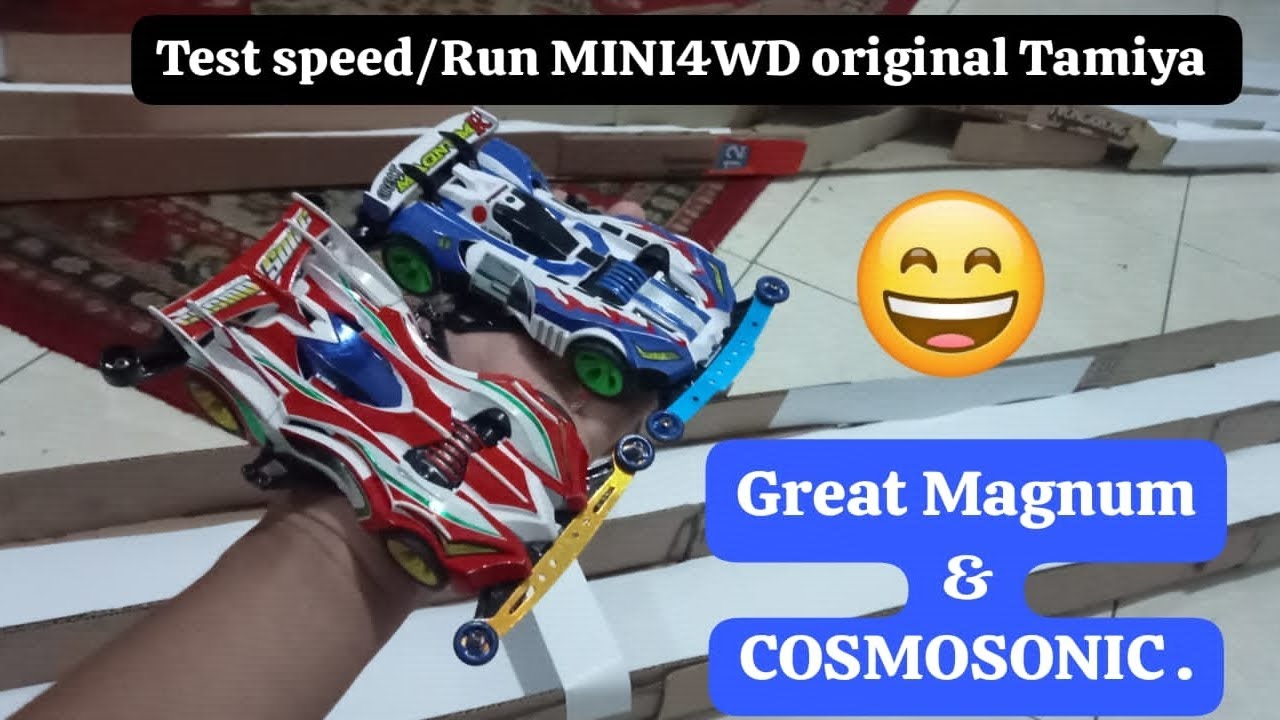 Test run Tamiya COSMOSONIC & Great Magnum FMA-Chassis model #mini4wd # ...