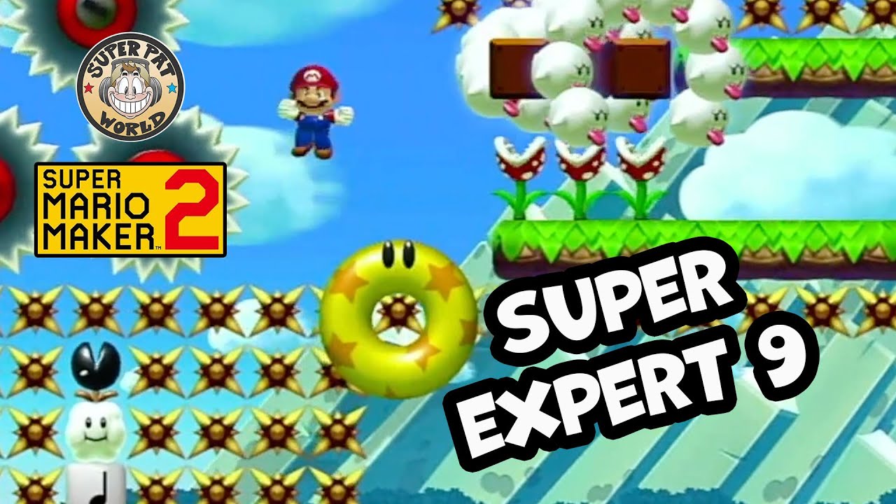 Spiky Train 🚂 SMM2 Super Expert Training Play Along 9 🏋️ (Level Codes ...