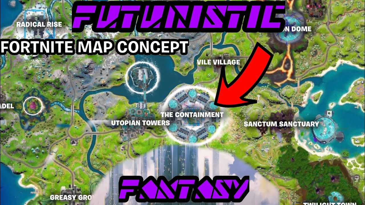FORTNITE map concept FUTURISTIC FANTASY themed!! | Modern Fantasy ...