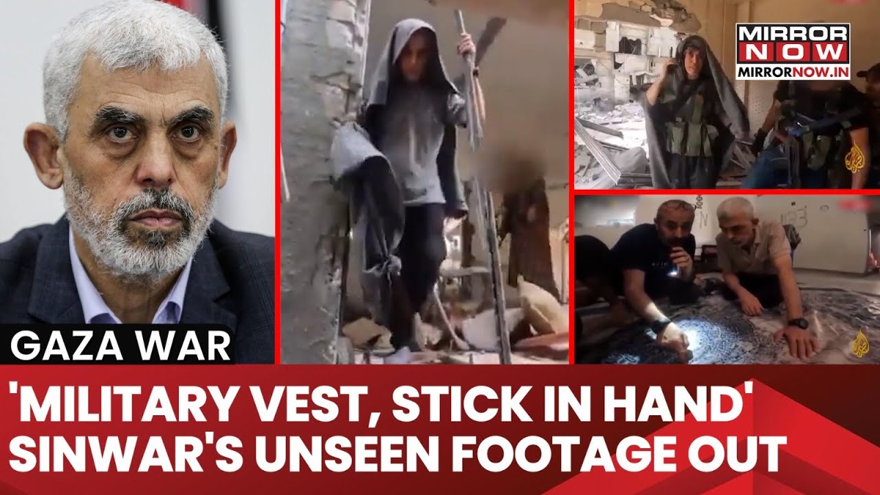 Sinwar's Unseen Footage Out| Military Vest, Stick In Hand, Covered In ...