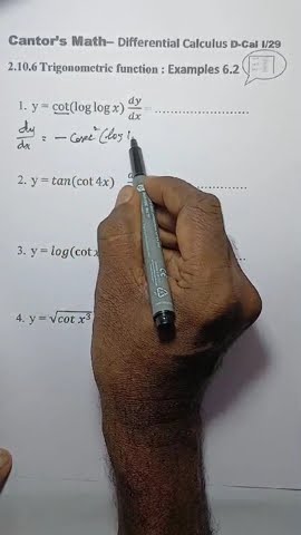 D-CAL I /29 Differential Calculus - Trigonometric Function Example 6.2 ...