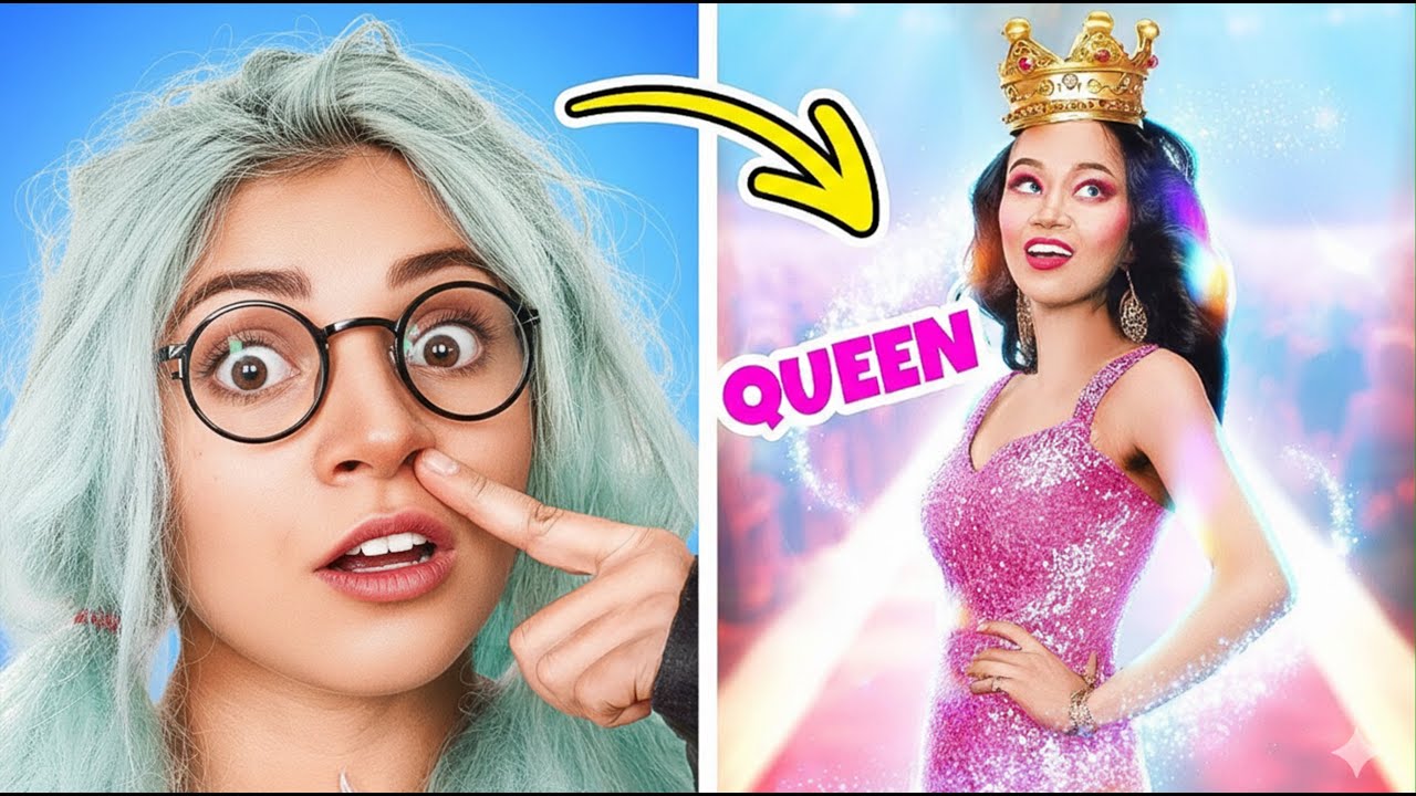 I became the MOST POPULAR IN CLASS? From Nerd to SCHOOL QUEEN - YouTube