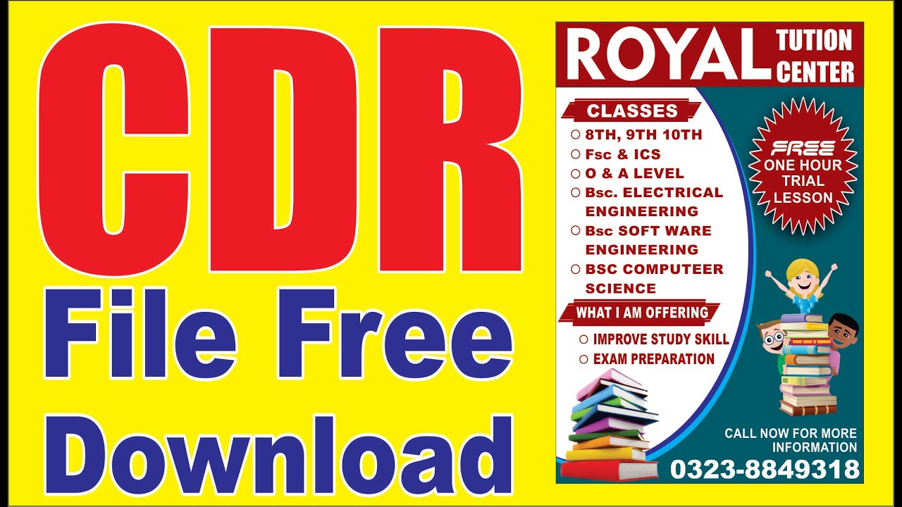 free academy broucher cdr design for download - YouTube
