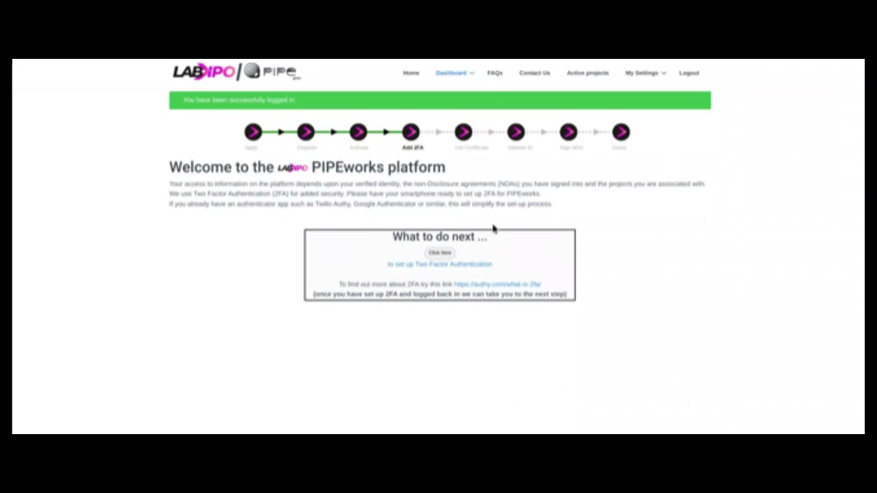 Sign up to the PIPE platform (Walkthrough) - YouTube