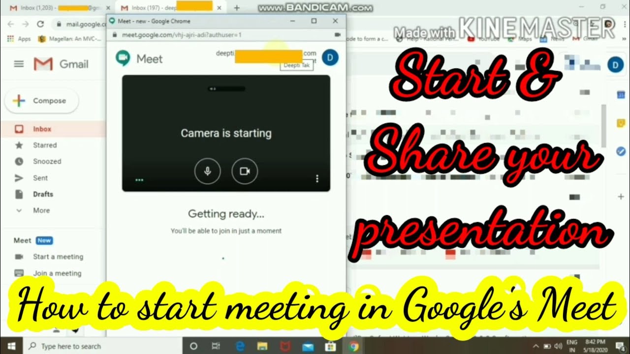 #How to start meeting in Google's Meet and teach students ,share ...