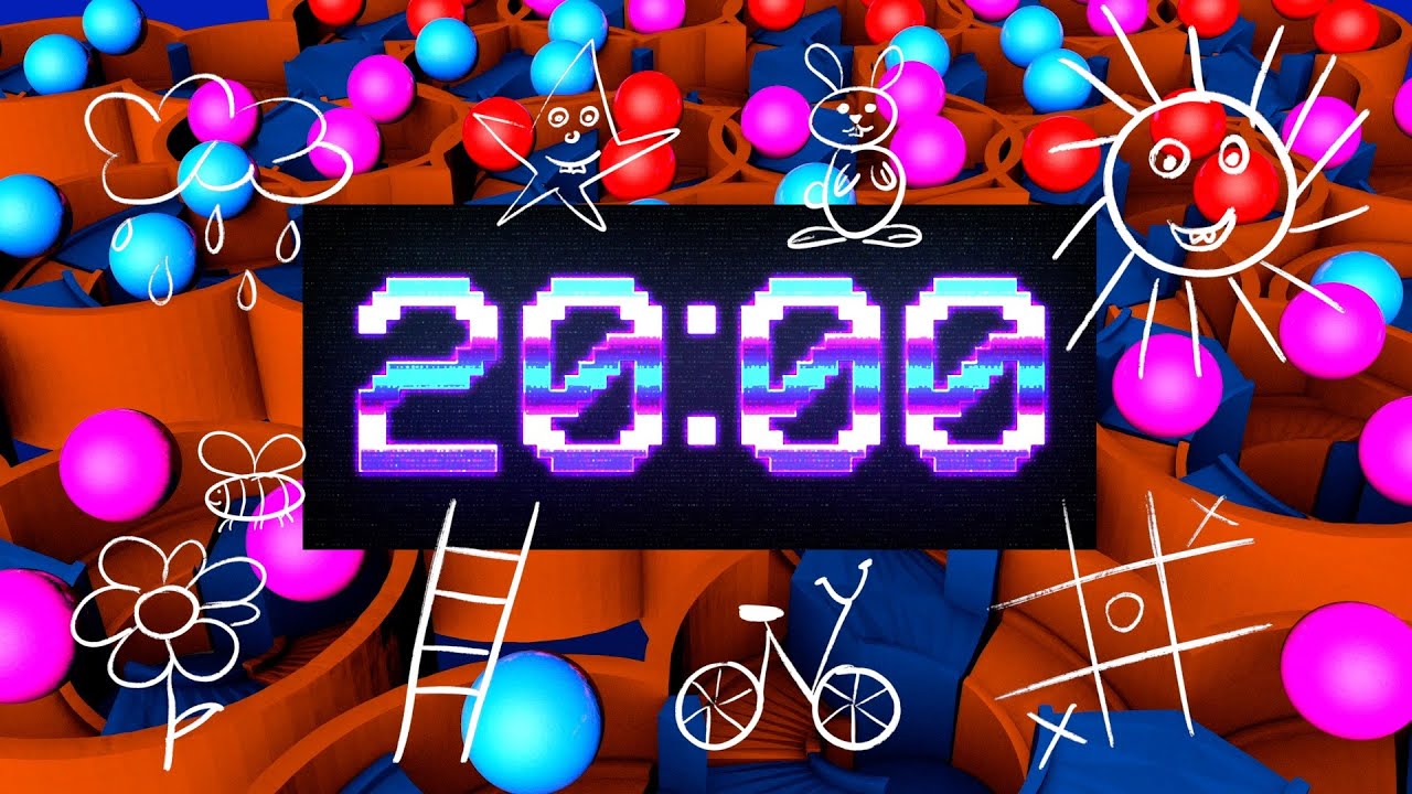 Timer for Kids 20 MINUTES with Music // Classroom Timer for Children ...