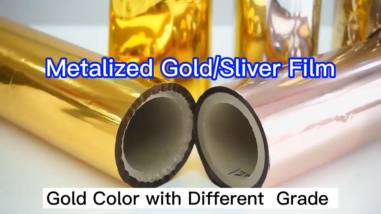 Metalized gold Silver PET film for Lamination - YouTube
