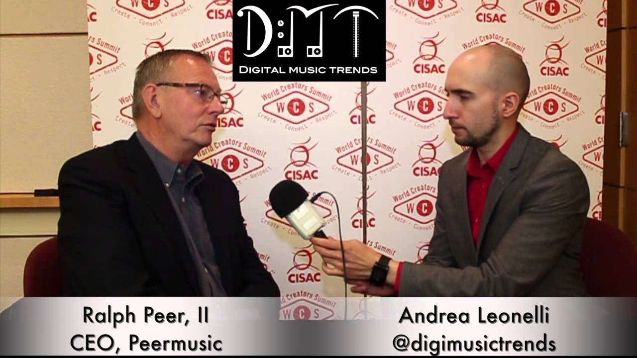 Ralph Peer II, CEO at Peermusic (DMT at the World Creators Summit ...