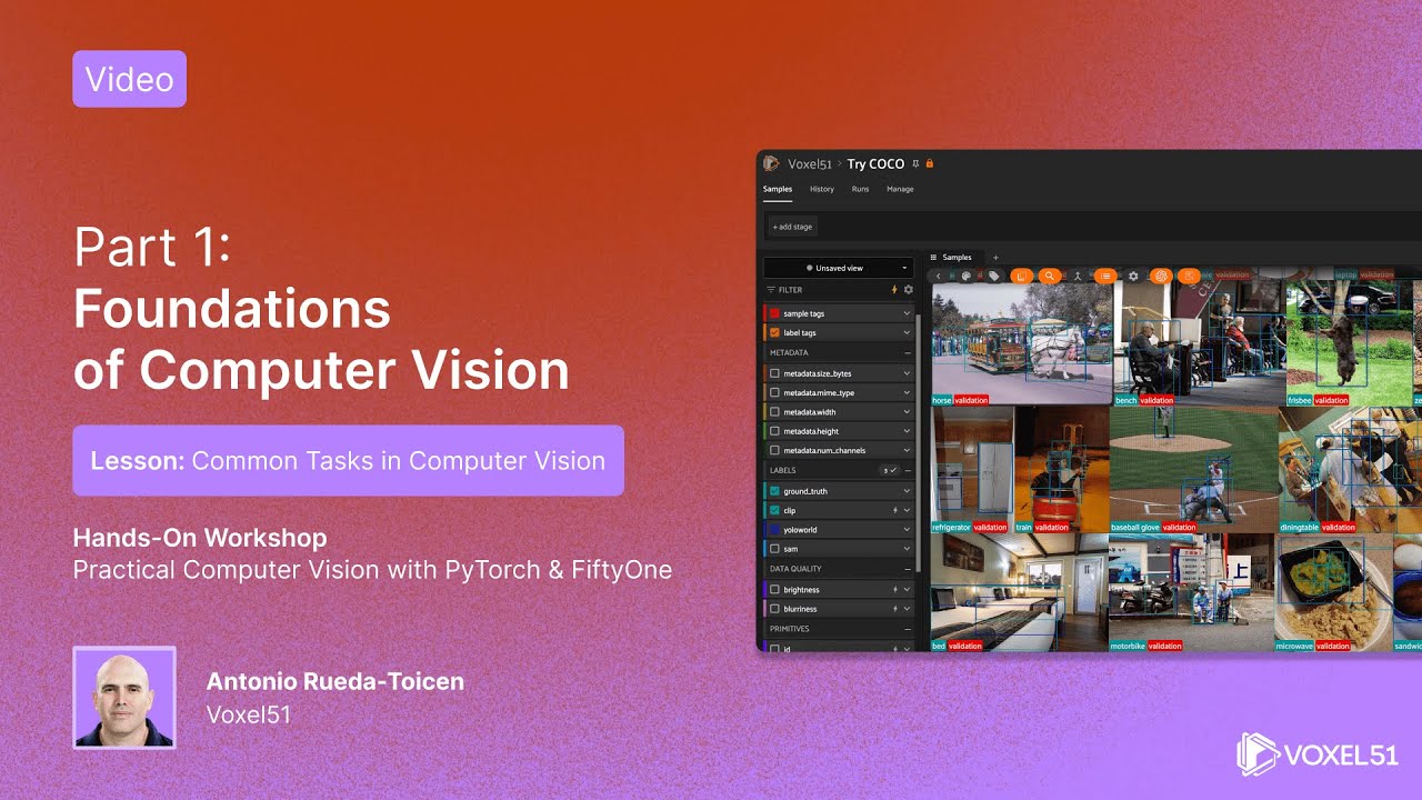 Part 1: Foundations of Computer Vision | Lesson: Common Tasks - YouTube