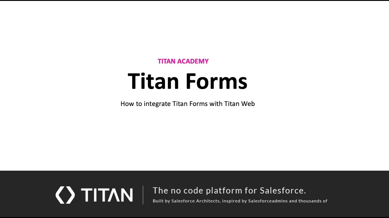 Titan Forms integrated with Titan Web - YouTube