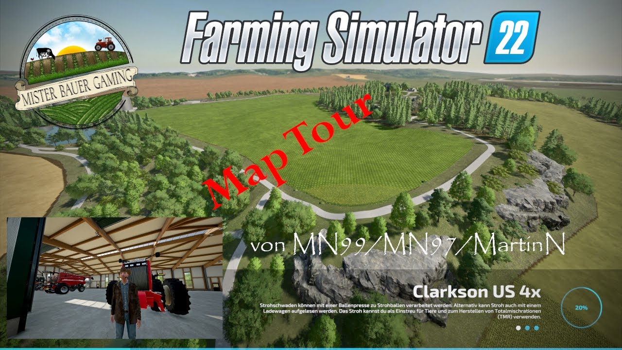 LS22/FS22 - CLARKSON US 4x - NEUE MAP - von MN99/MN97/MartinN - YouTube