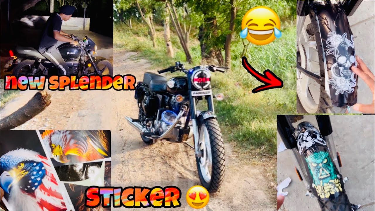 NEW BAJJ ALE STICKER FOR BULLET😍 BULLET DA JLOOS KAD TA 😂 NEW SPLENDER ...