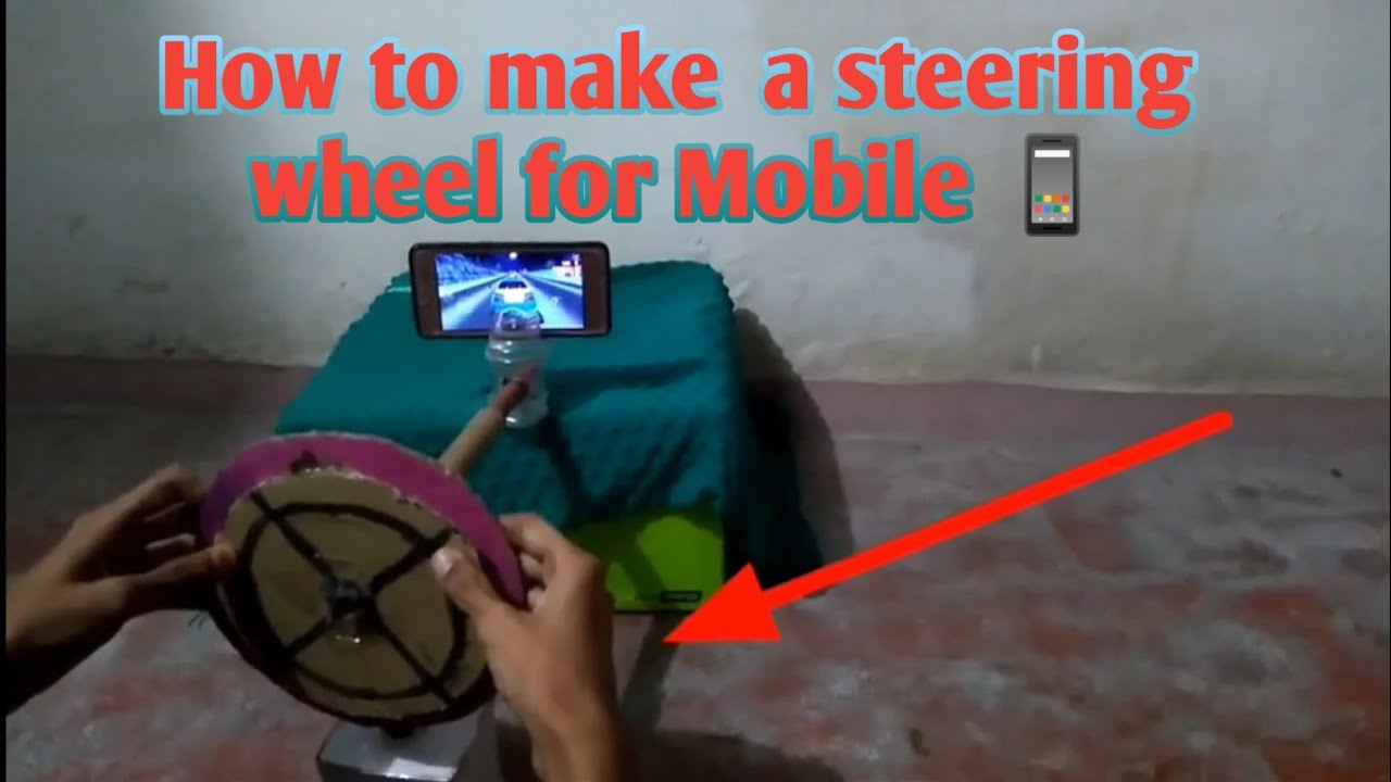 How to make steering for mobile gaming 📲 | DIY Steering wheel - YouTube
