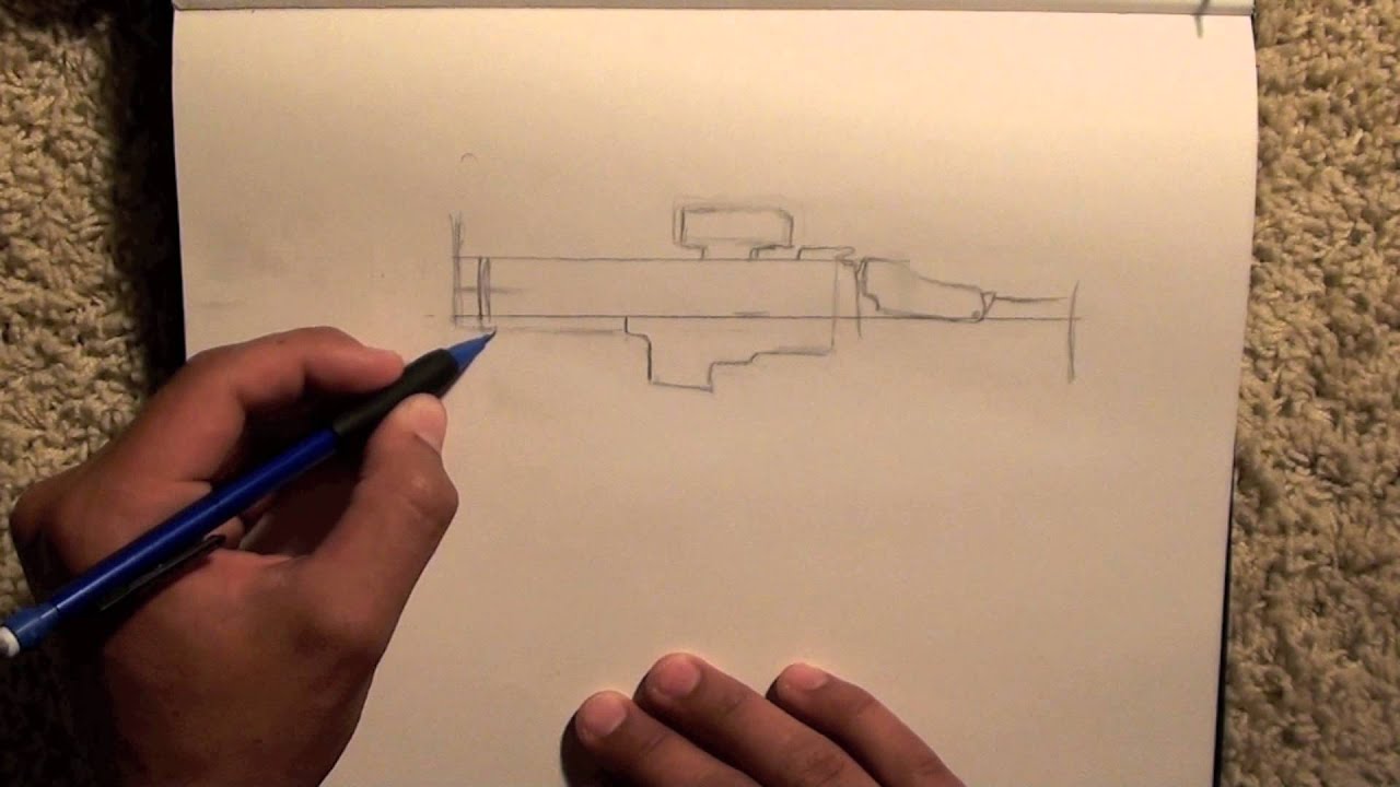 Speed Drawing of SCAR Pt. 1 (Basics and Proportions) - YouTube