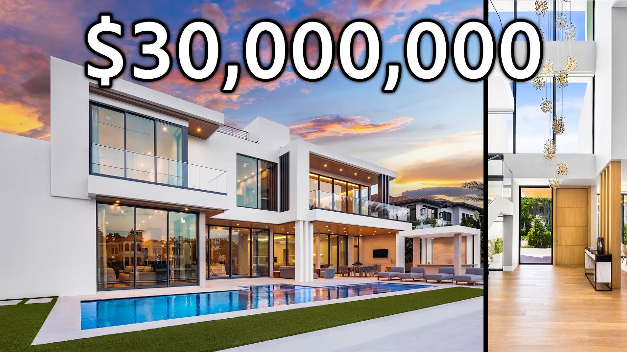 Inside a $30,000,000 ULTRA LUXURY WATERFRONT HOME with 3 LEVELS ...