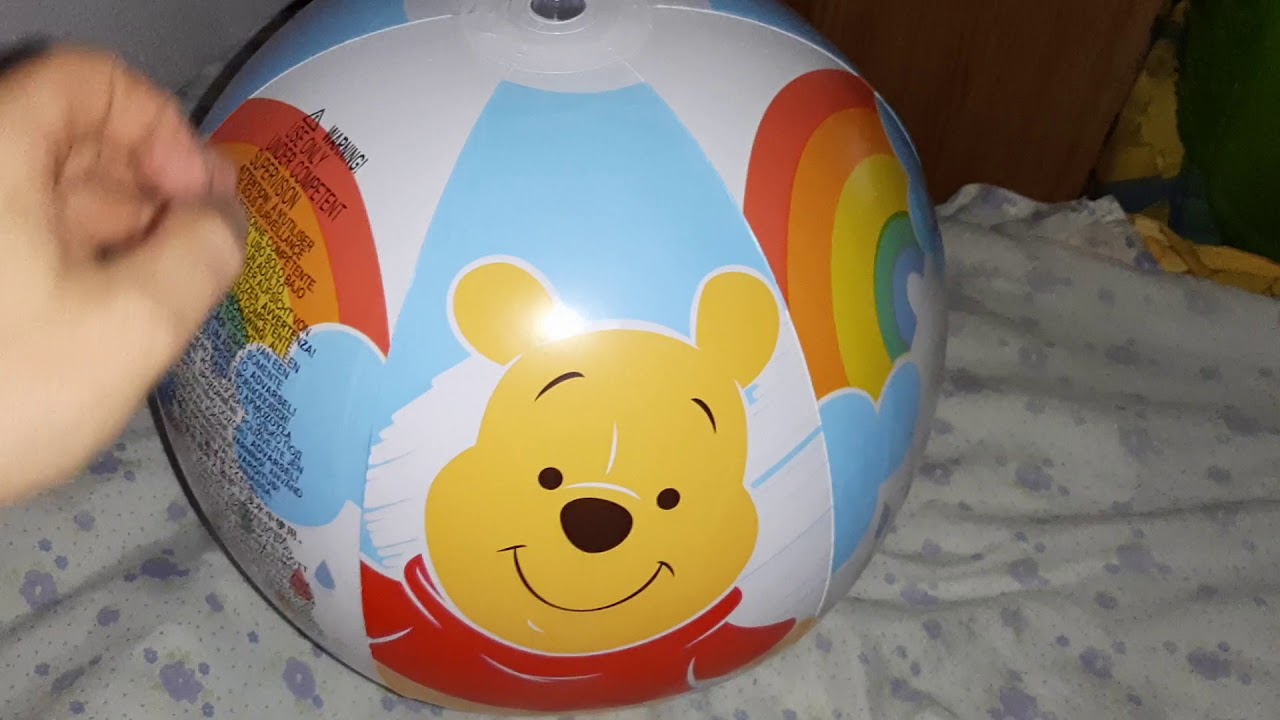 New Winnie the Pooh baech ball deflating - YouTube