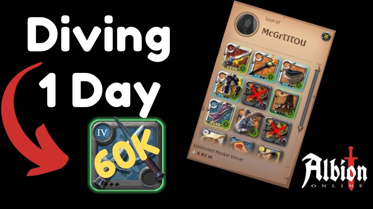 1 Day Diving Crazy profit with 60k Dagger pair Set | Albion online Ep91 ...