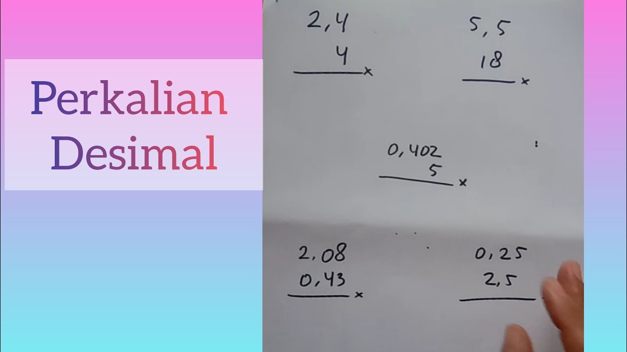 cara menghitung perkalian desimal #matematika #perkaliandesimal # ...