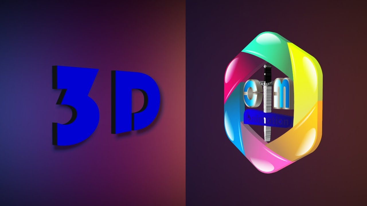 Create 3D Text & Logo in After effects without any plugins for beginner ...