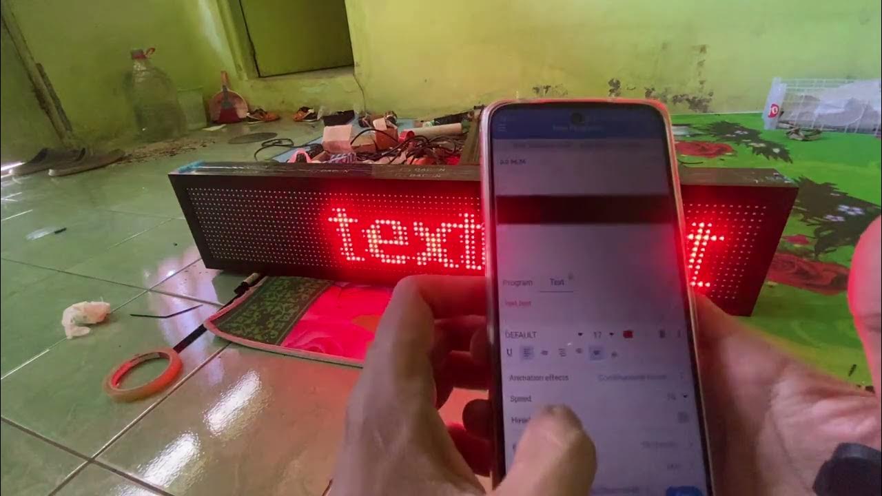 cara ubah tulisan pada running text - YouTube