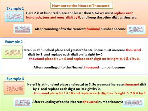 Rounding of Numbers Nearest Thousand - YouTube