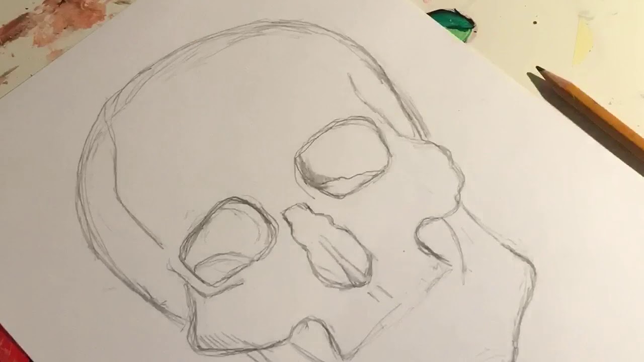 Kreslení lebky 💀 - YouTube