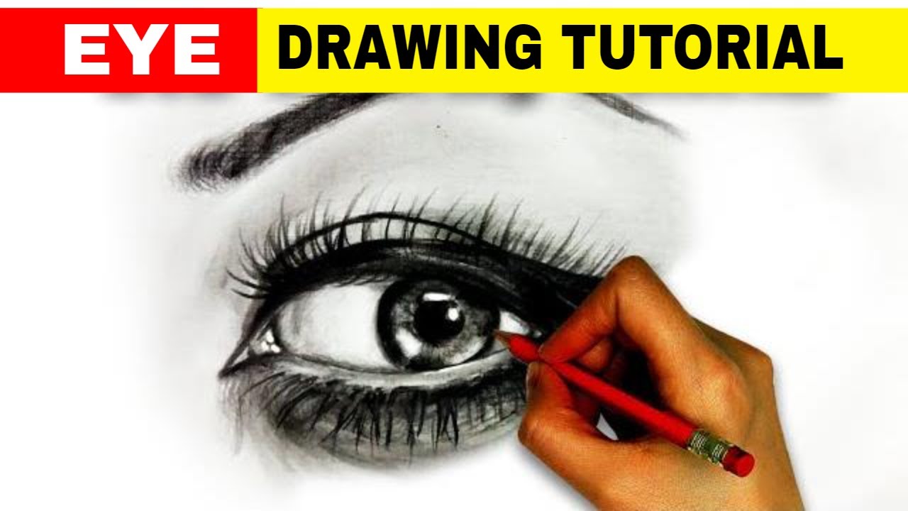 How To Draw An Eye On Art Paper | Eyebrow | Artist Aji's Arts | How to ...