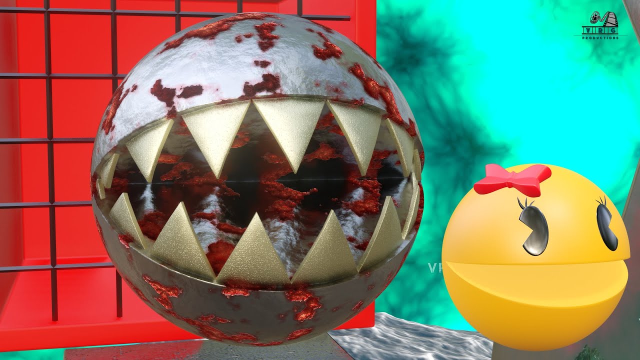 Monster pacman vs pacman dangerous fight scene - YouTube