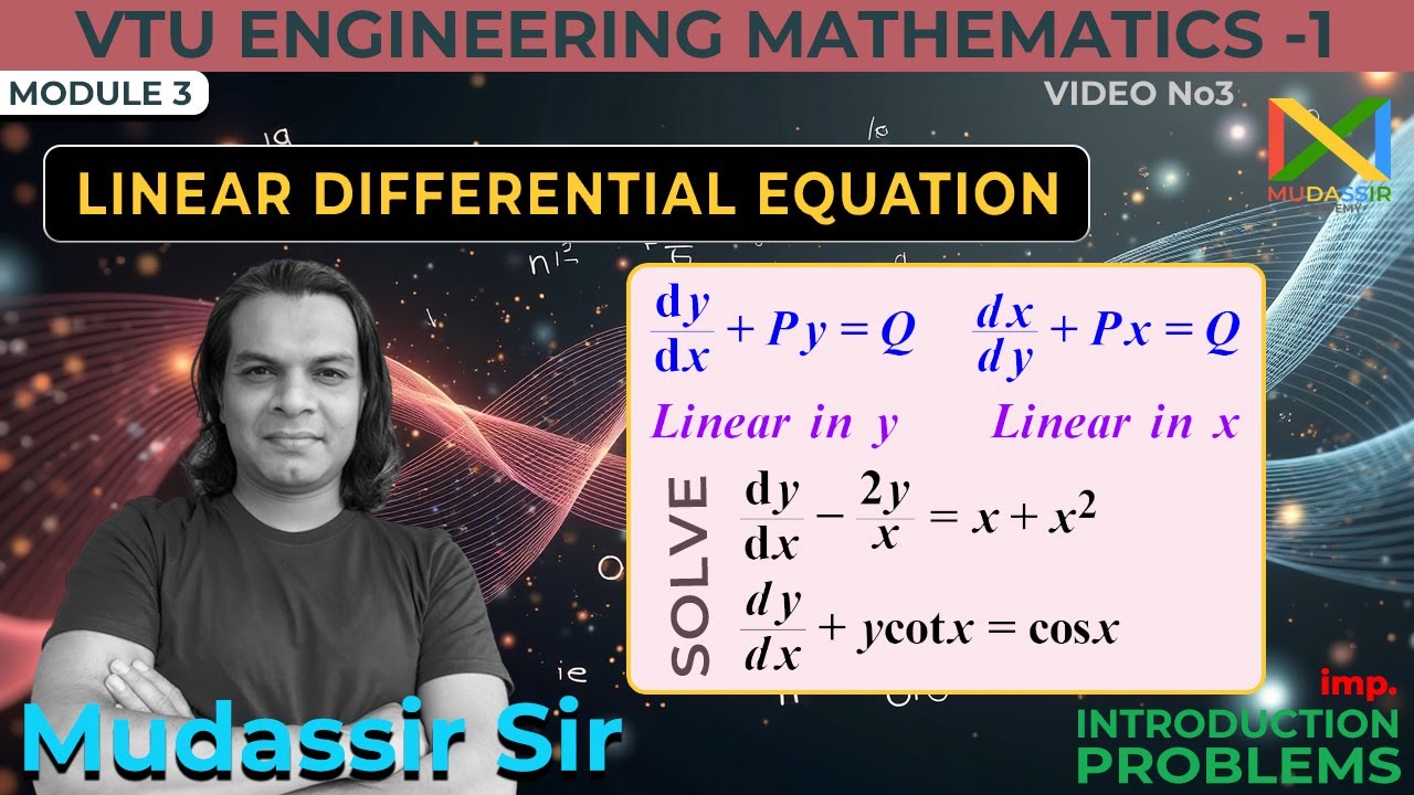 Linear differential equations engineering mathematics |VTUM1 ...