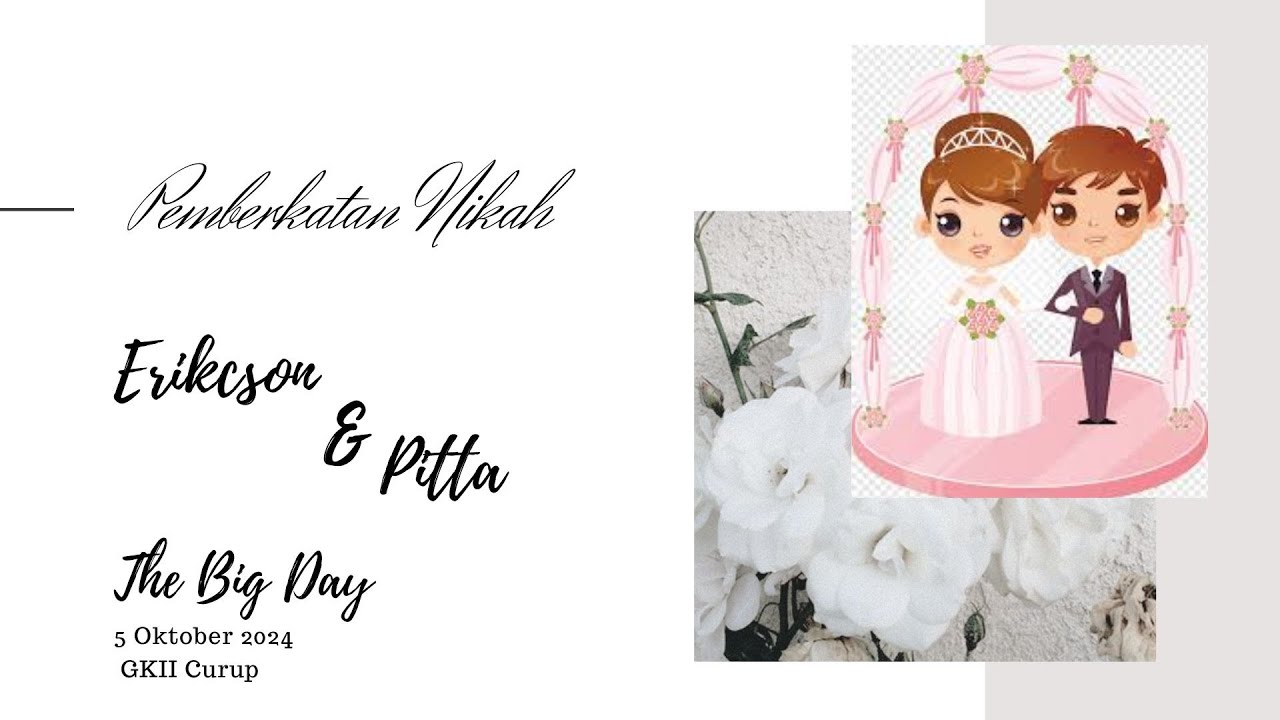 Pemberkatan Nikah Kudus Erikcson & Pitta GKII Curup - YouTube