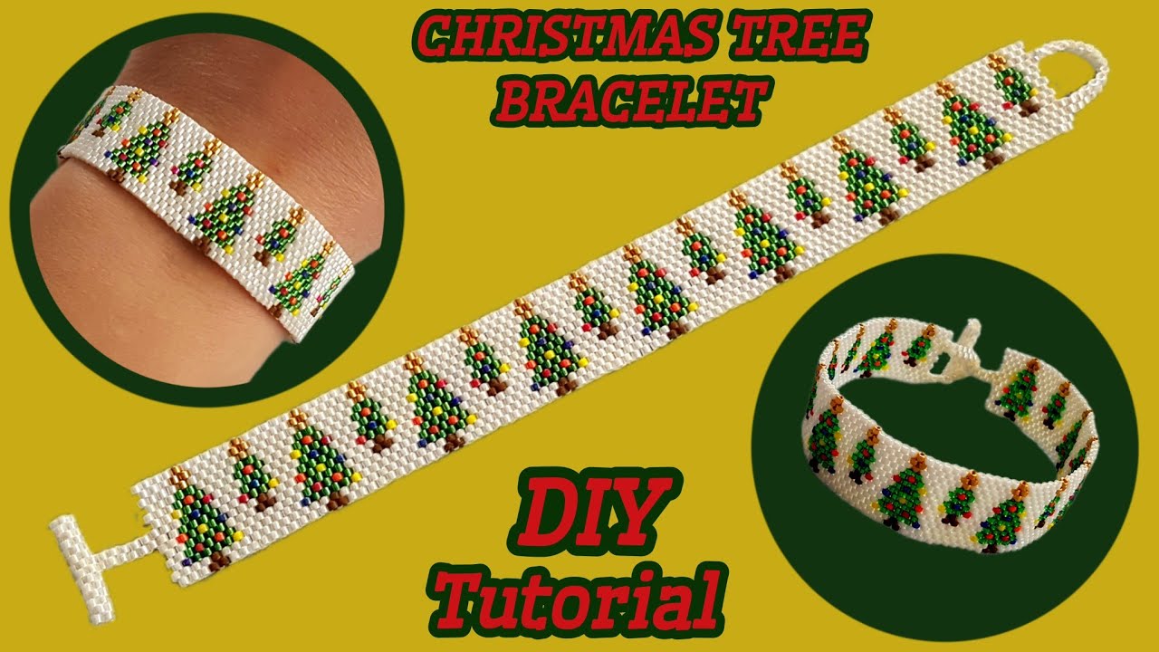 How to make CHRISTMAS tree bracelet/DIY CHRISTMAS jewelry/Beautiful ...