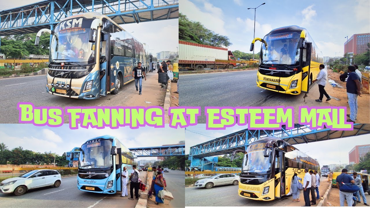 EARLY MORNING BUS FANNING AT ESTEEM MALL | HYDERABAD TO BENGALURU BUSES ...