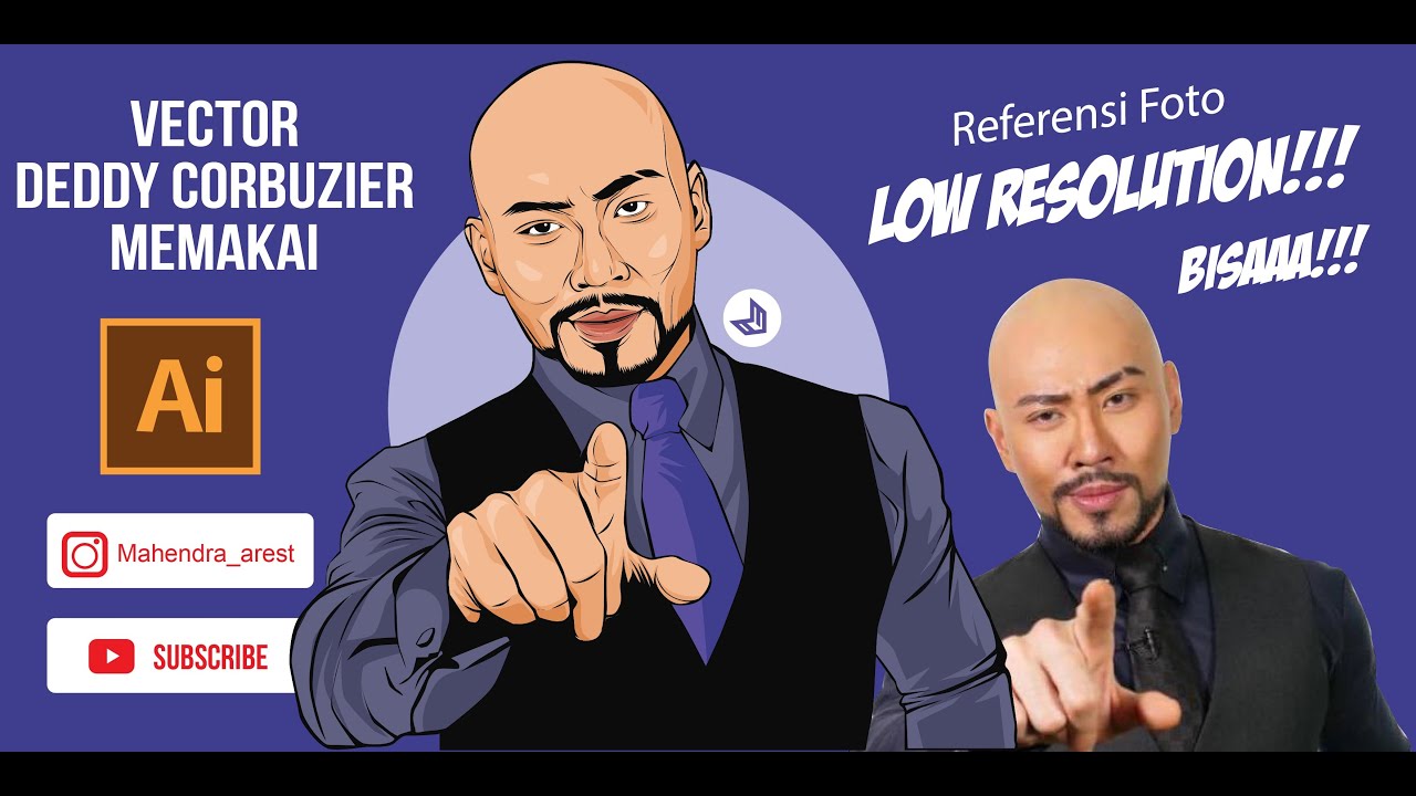 deddy corbuzier vector timelapse with Adobe illustrator CS6 - YouTube