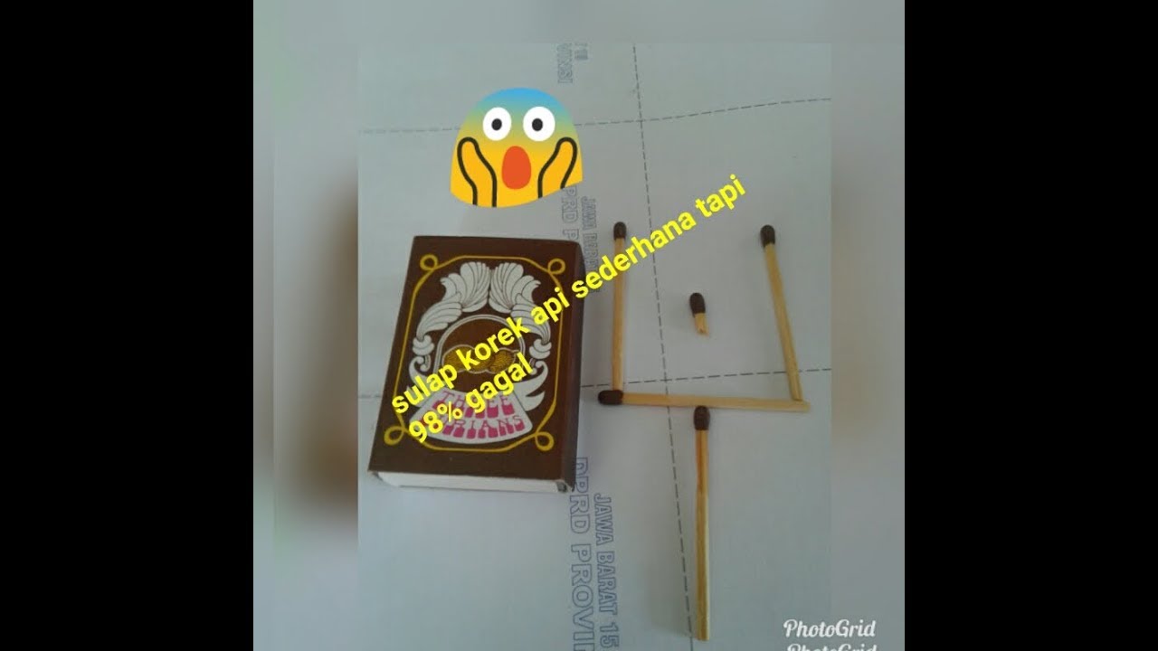 Permainan sulap korek api 98% orang gagal menebak - YouTube