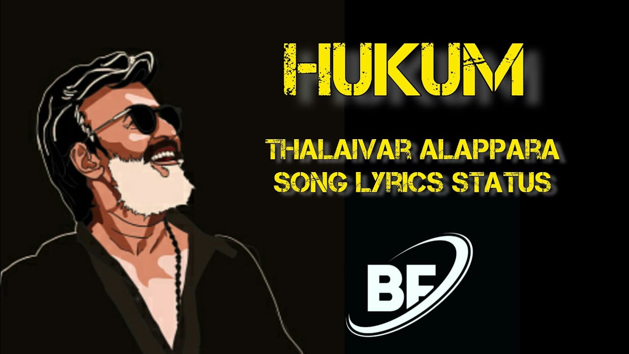 HUKUM song lyrics status #whatsappstatus #tamilsong #jailersong # ...