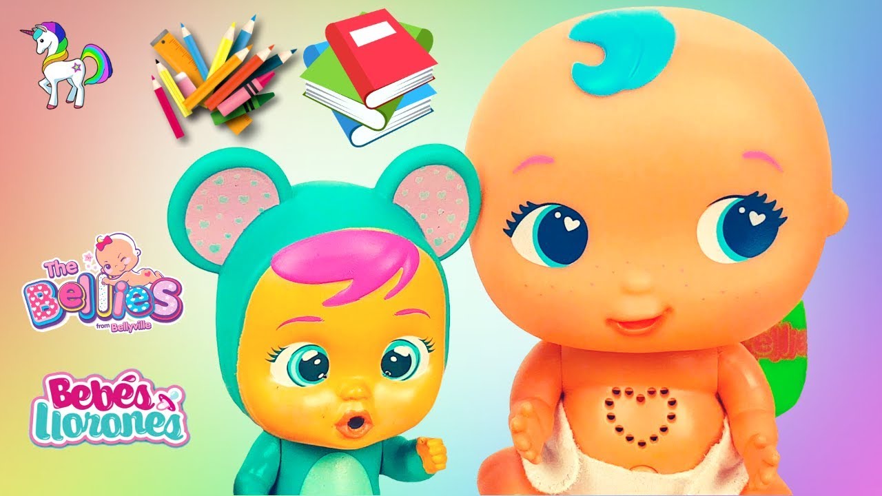 Los BELLIES BABIES y los BEBES LLORONES van al COLE - YouTube