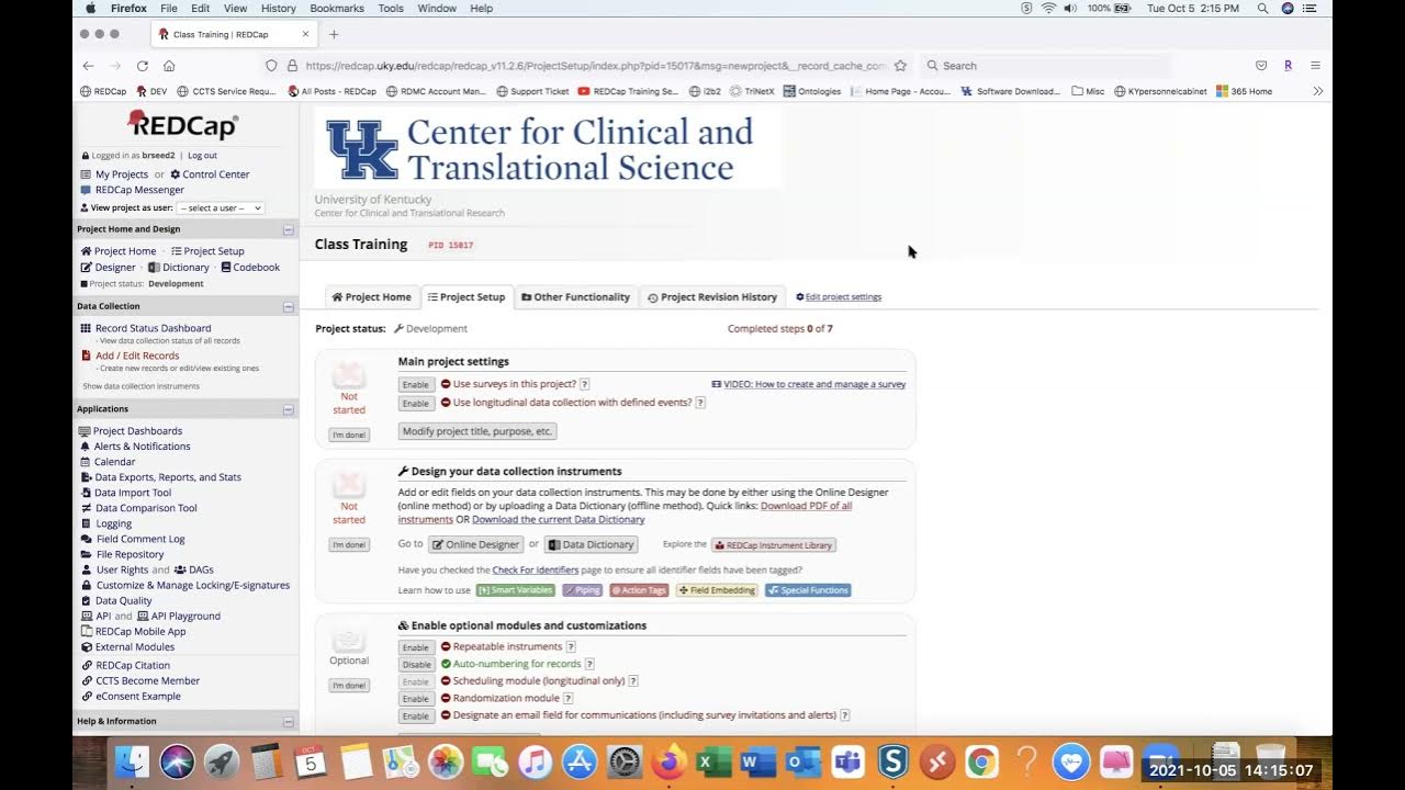 UK Research: "Teach me how to use REDCap". Training for the NOVICE user ...