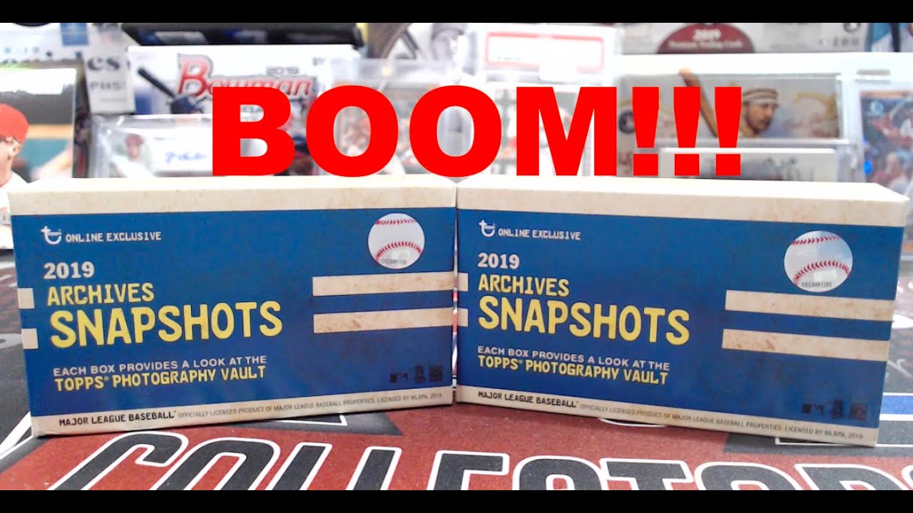 2019 Topps Archives Snapshots 2 Box Break ** BOOM!!! Big Hit! ** Topps ...