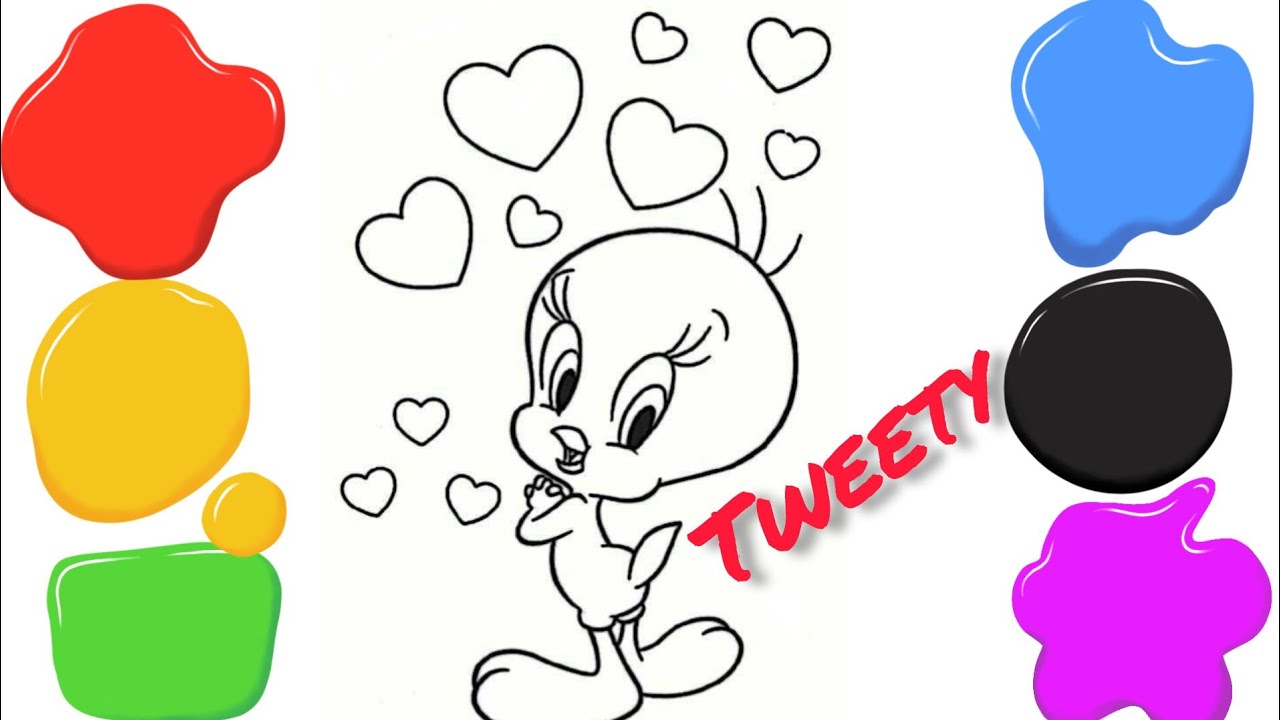 How to Paint a Tweety 😗 Step by Step for Kids| Painting | Drawing ...