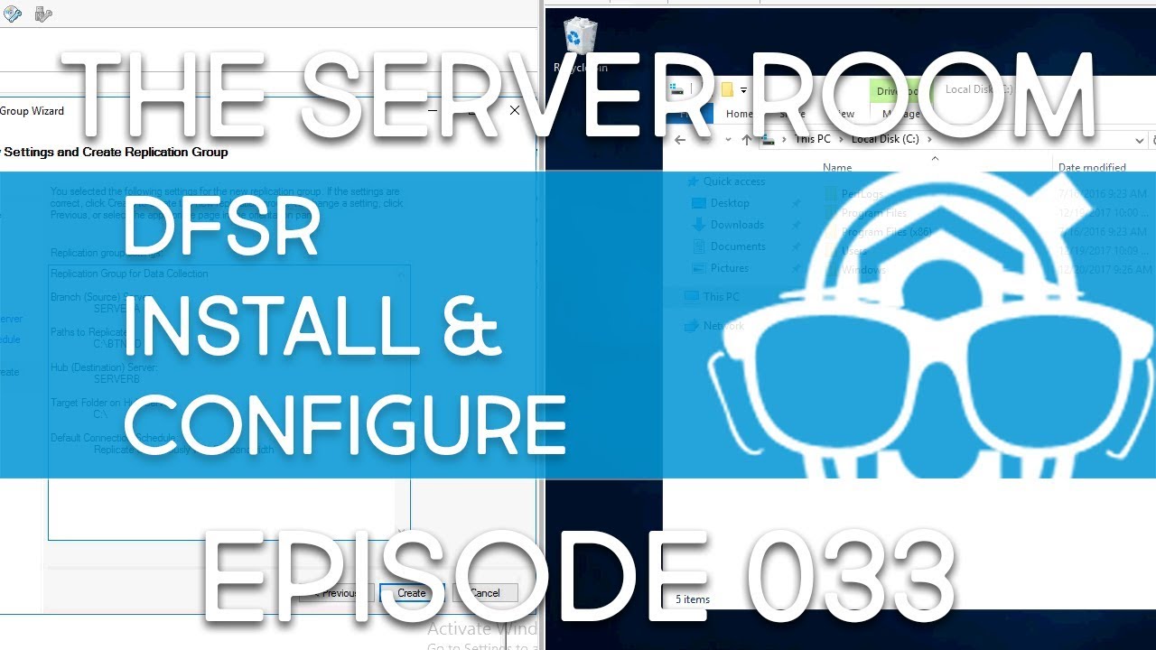 TSR #033 - Install and Configure DFSR in Windows Server 2016! - YouTube