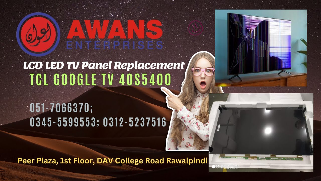 LCD LED TV Broken Panel Replaced, TCL 40 Inches | No picture Led TV ...