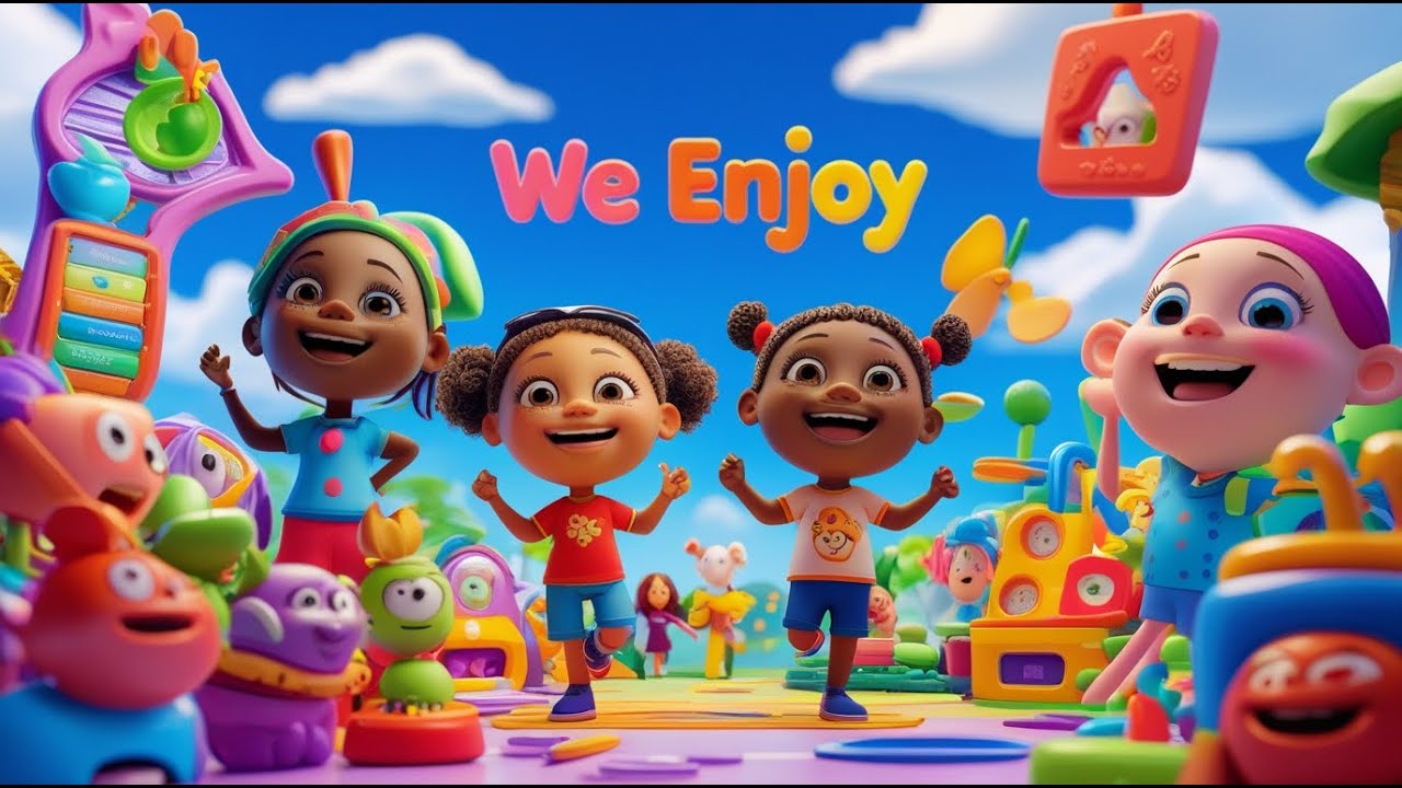 We Enjoy with Blue Sky | Kids Learning Cartoon | Rhyme Land - YouTube
