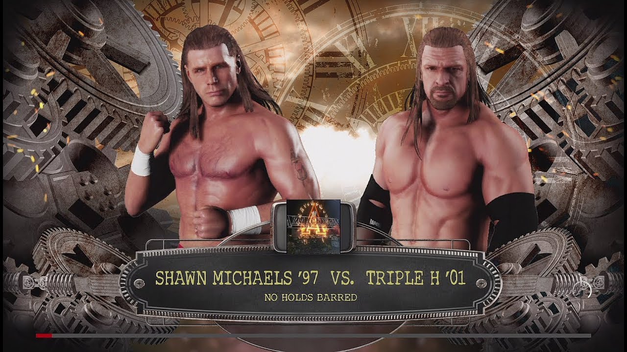 WWE 2K18 (PS4) Triple H vs Shawn Michaels 3 Stages of Hell Armageddon ...