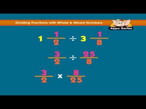 Learn Fractions - Dividing Fraction With Whole & Mixed Number - YouTube