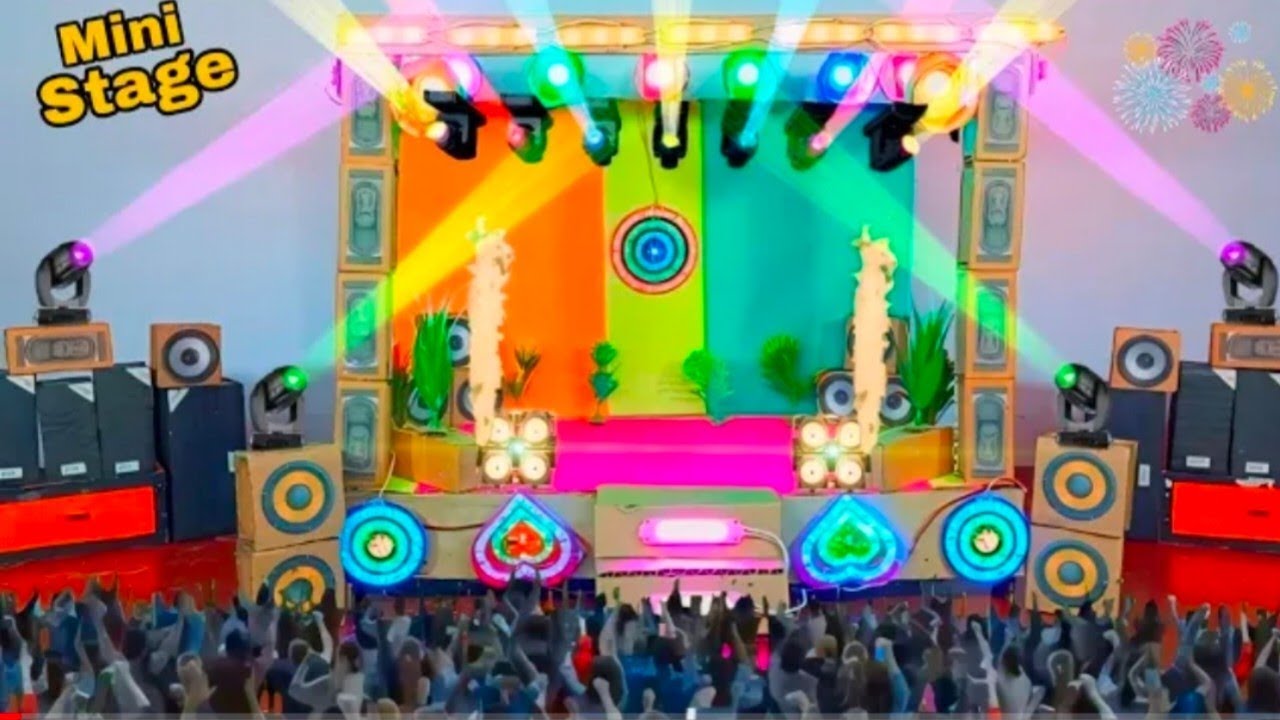How to make mini stage making dj truck and dj gadi light shoo dj stage ...