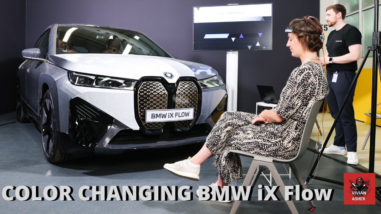 COLOR CHANGING BMW iX Flow: Changing colors with the power of thought ...
