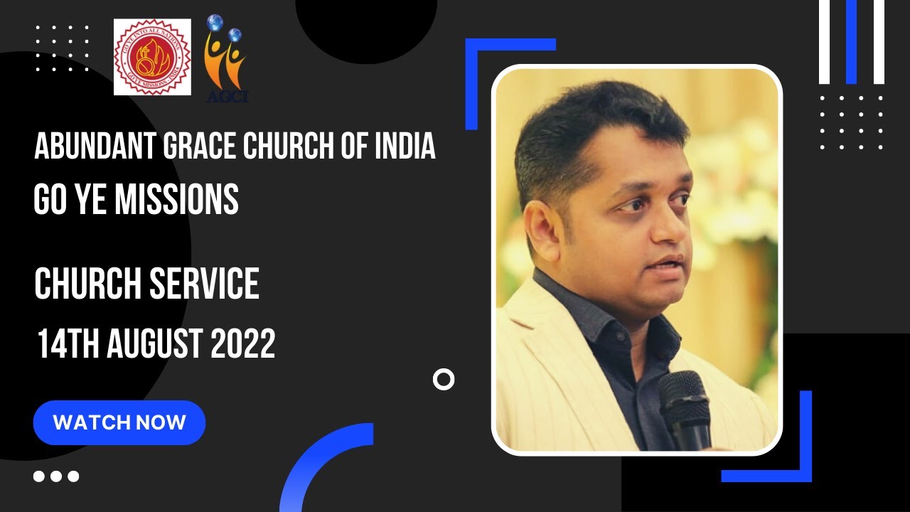 AGCI - GYM Sunday Church Service 14th August 2022 | Rev.Vijay Aaron ...