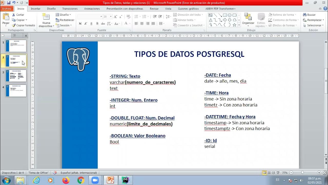 6. Como debimos crear nuestra primera tabla inicialmente - Clase 2 de ...