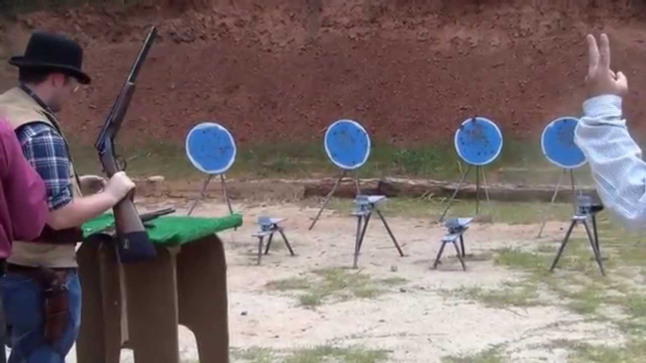 Cowboy Action Shooting - July 2014 Match - Round 3 Stage 6 - YouTube